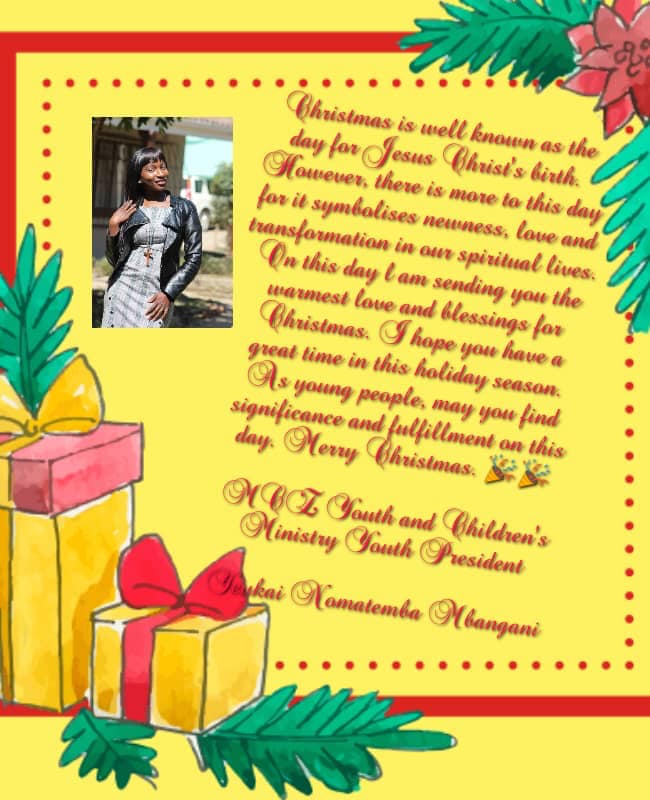 Message from the MCZ Youth President – Methodist Church: Hillside Circuit