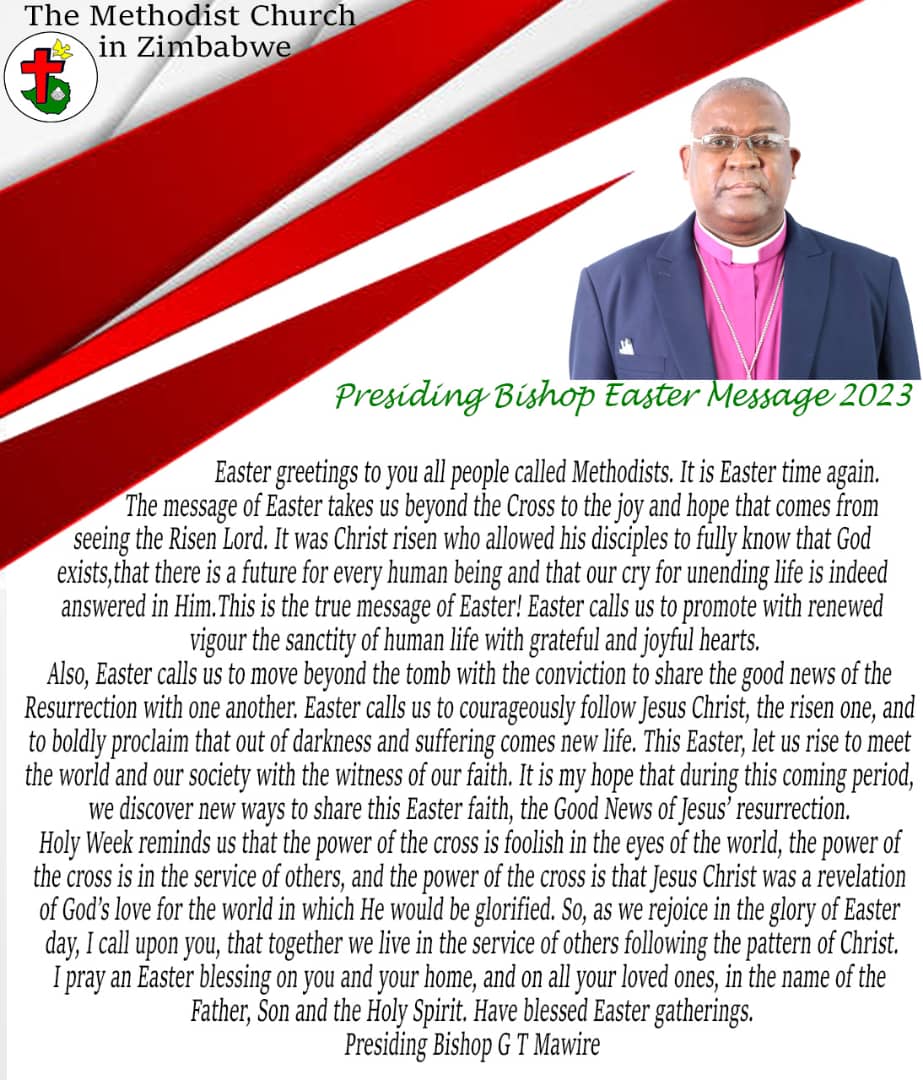 A message from the Presiding Bishop – Methodist Church: Hillside Circuit